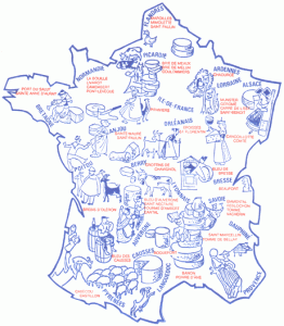 Carte des fromages de France